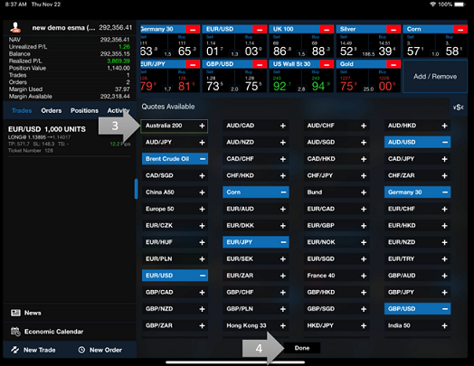 User guide for OANDA mobile app