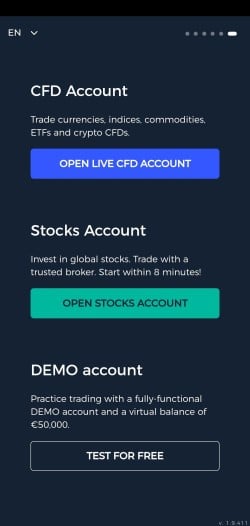 What is required to open a demo account?