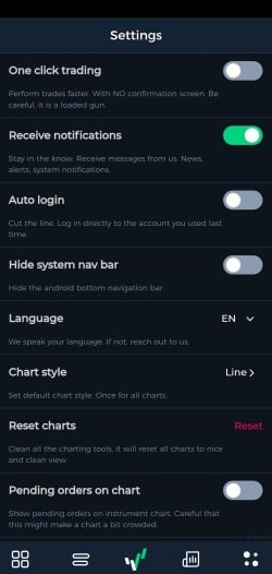 User guide for OANDA mobile app