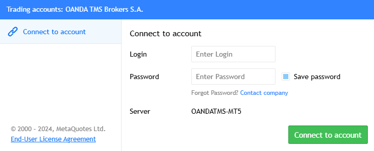 MT5 user guide for OANDA TMS