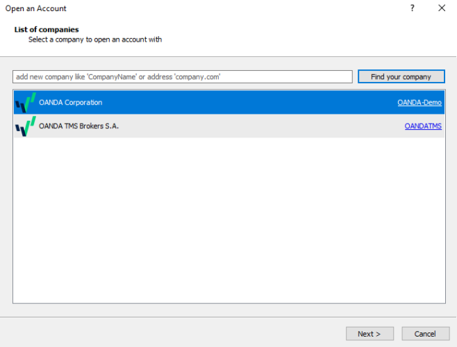 MT5 user guide for OANDA TMS