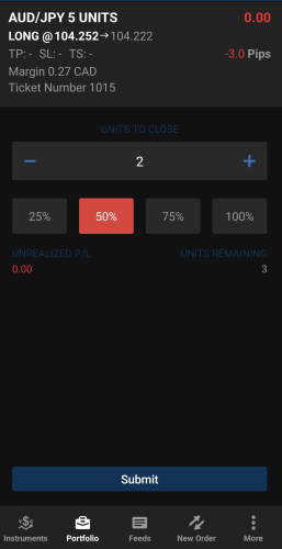 User guide for OANDA mobile app