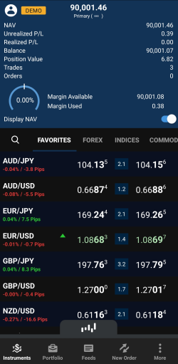User guide for OANDA mobile app