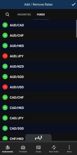 User guide for OANDA mobile app